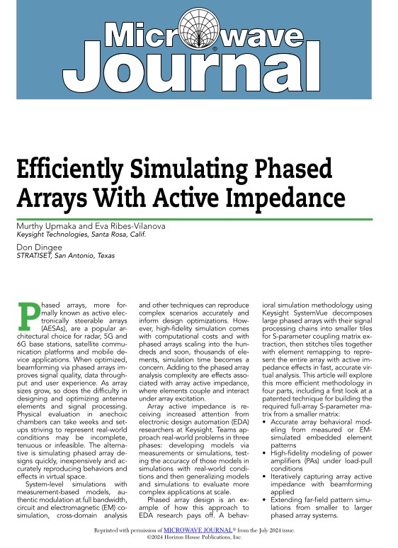 Efficiently Simulating Phased Arrays With Active Impedance PDF Asset Page | Keysight
